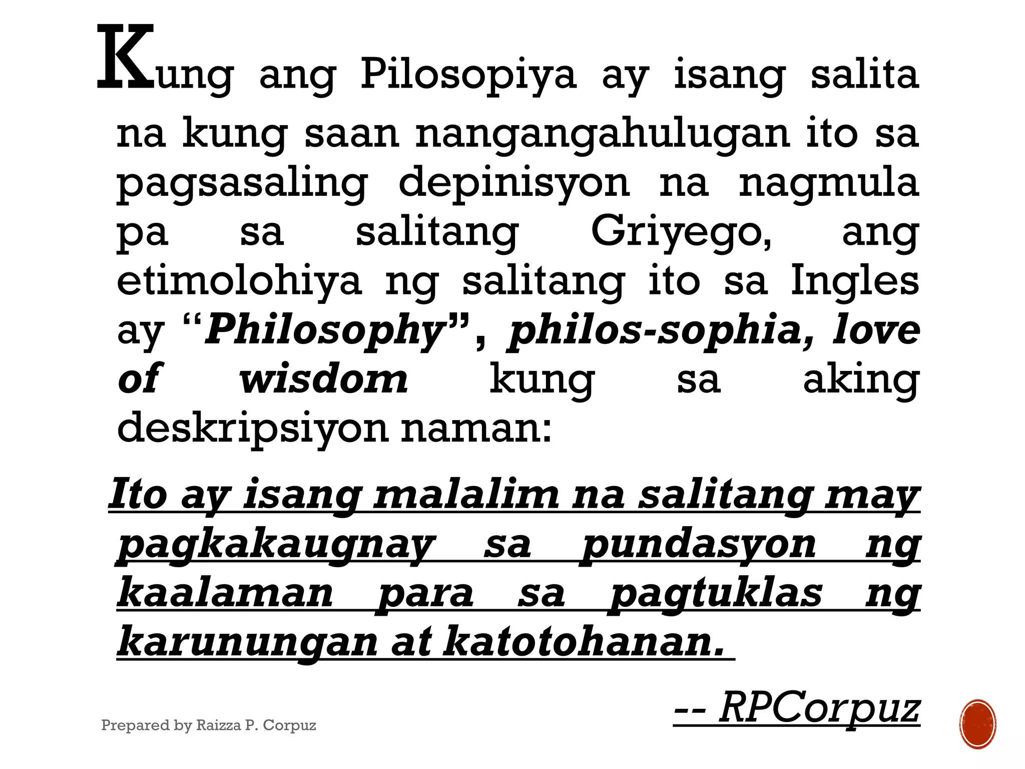 FILIPINO PHILOSOPHY FINAL | PPT