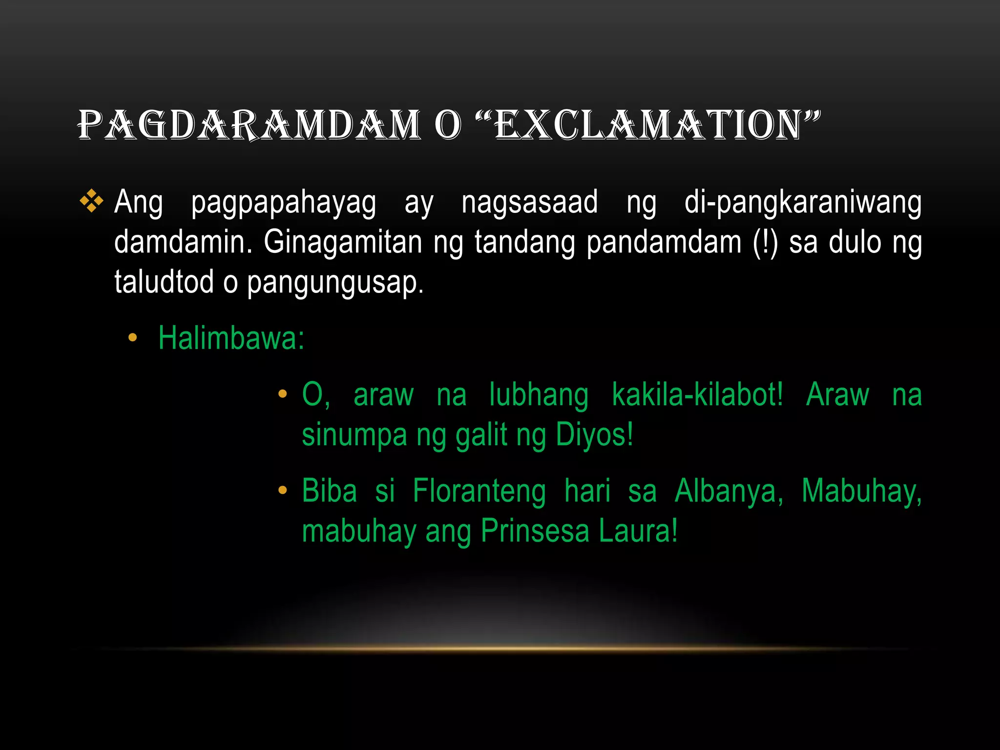 Paghihimig, Pag-uulit, Pagdaramdam, Pagtawag | PPTX