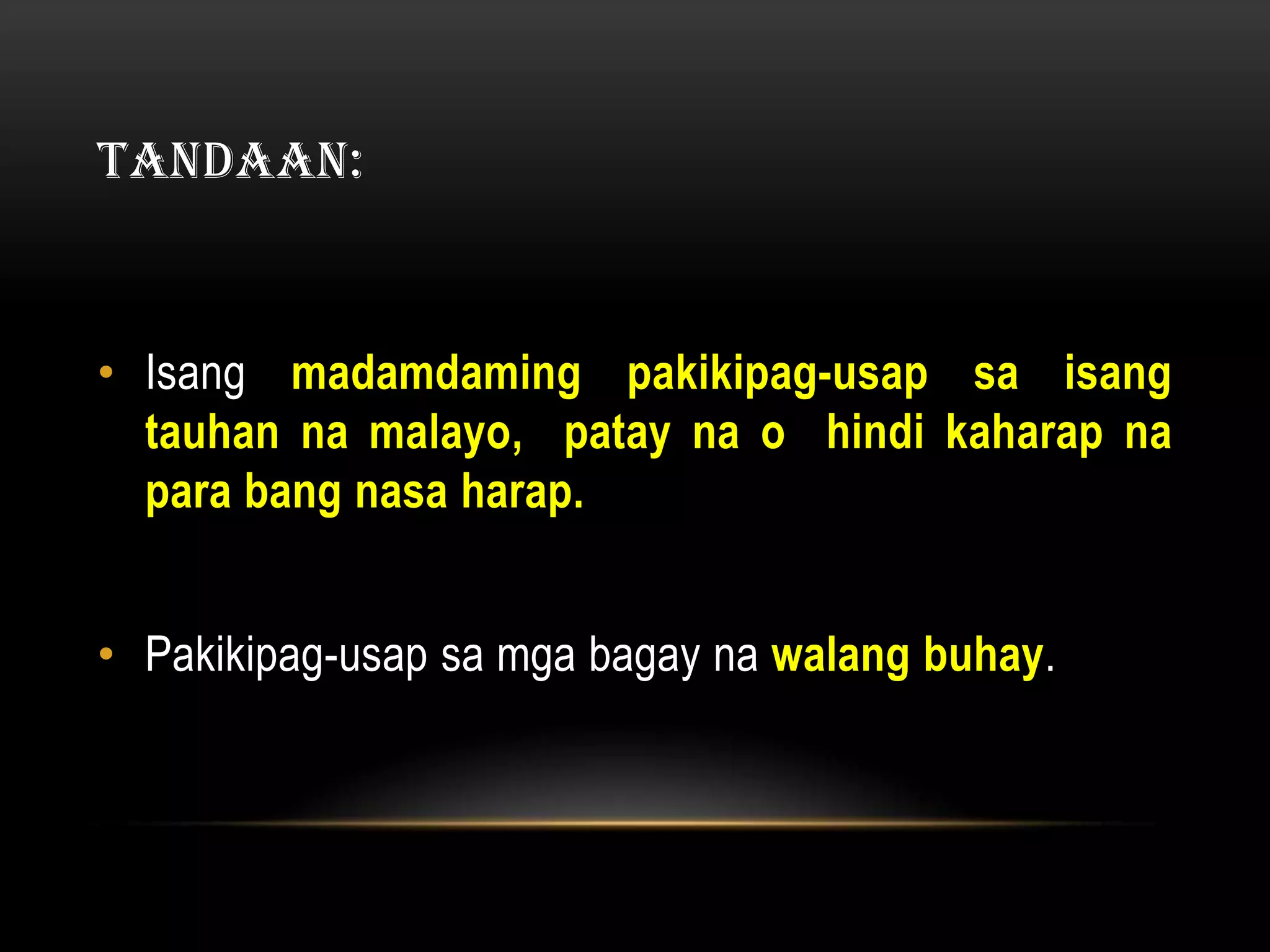 Paghihimig, Pag-uulit, Pagdaramdam, Pagtawag | PPTX