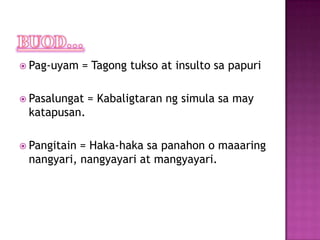 Pauyam, Pasalungat, Pangitain, | PPTX