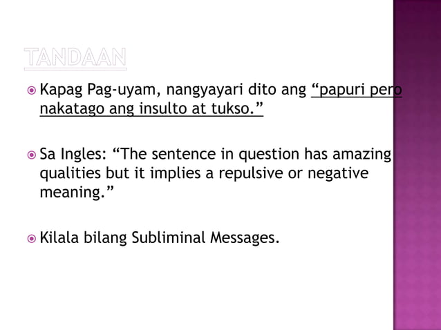 Pauyam, Pasalungat, Pangitain, | PPTX