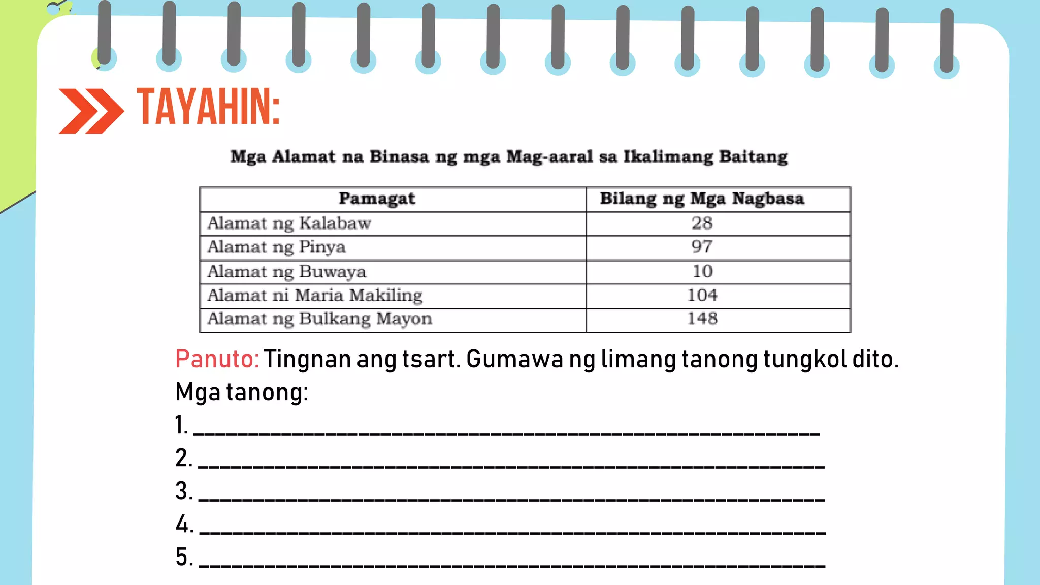 FILIPINO PPT Q4 WK6 - Pagtatanong Tungkol sa Impormasyong Inilahad sa ...