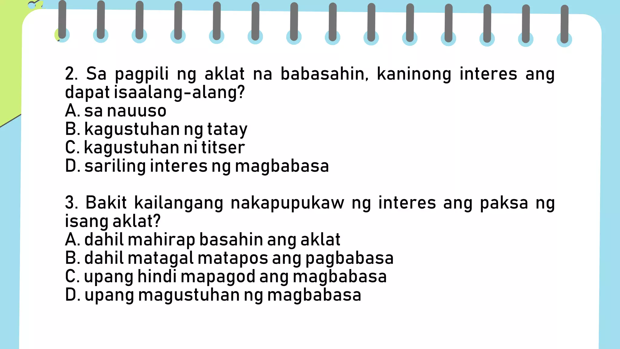FILIPINO PPT Q4 WK6 - Pagtatanong Tungkol sa Impormasyong Inilahad sa ...