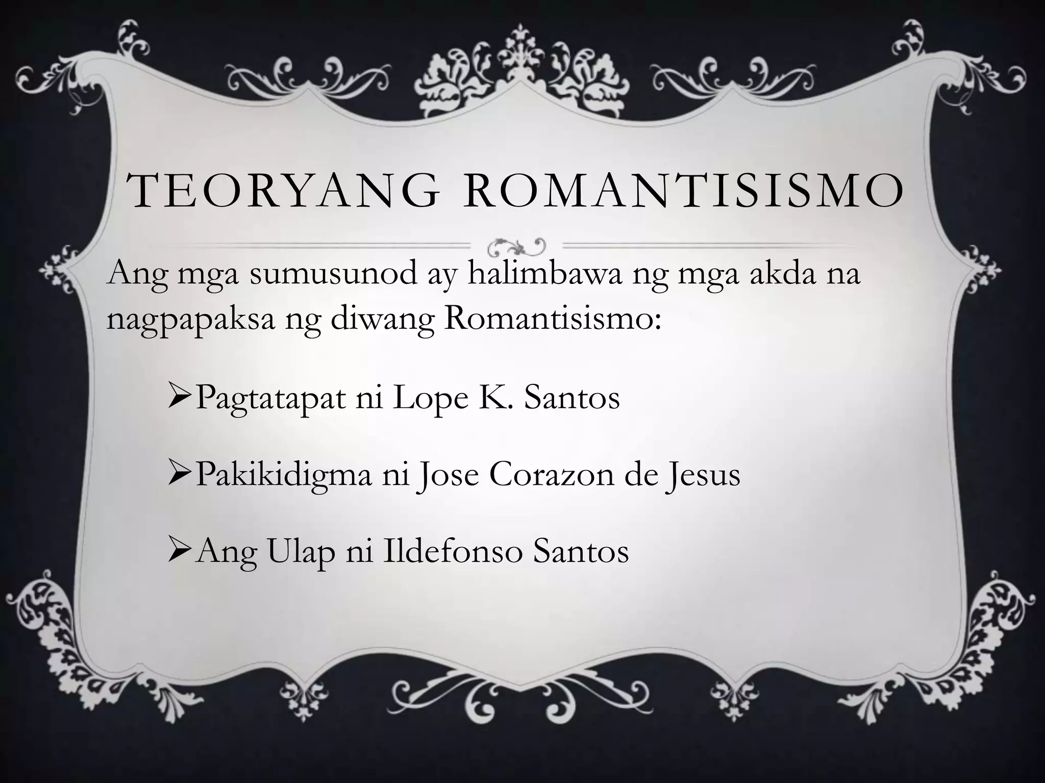 Teoryang Romantisismo | PPTX