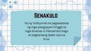 Filipino - Panunuluyan, Salubong, Tibag, Senakulo, Komedya | PDF