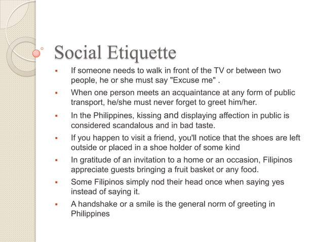 Filipino proper manners and etiquette | PPTX