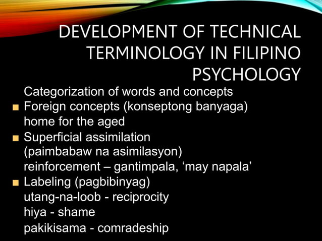 FILIPINO PSYCHology sikolohiyang pilipino | PPTX | Science