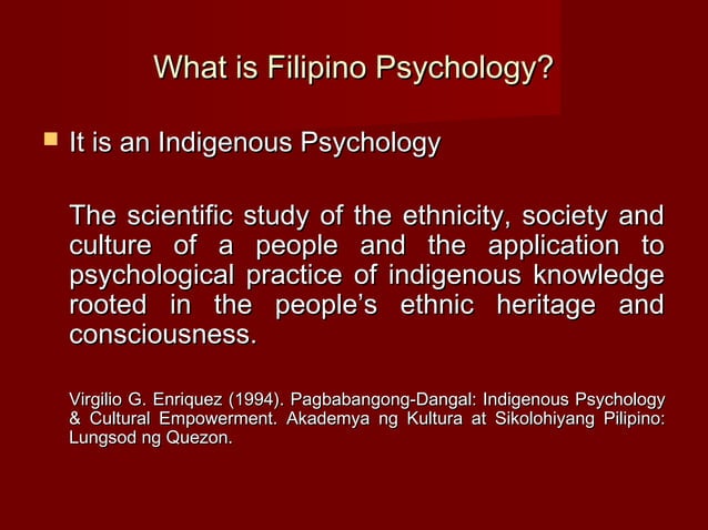 Filipino psychology concepts and methods | PPT
