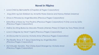 Filipino Readers' Choice Awards 2013 nominees and finalists | PPT | Genres