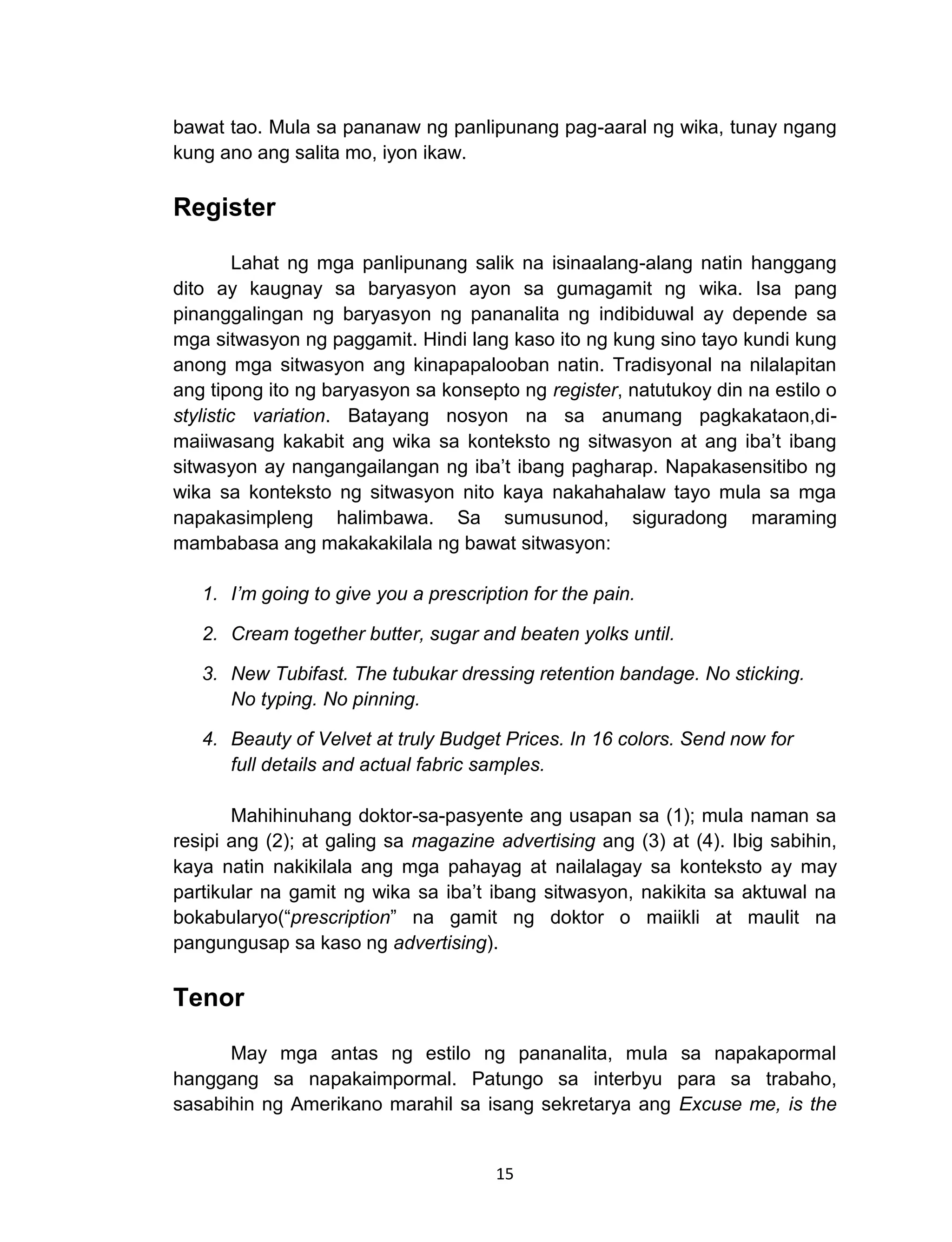 Pagsulat sa Filipino sa Piling Larang ng Tech-Voc | PDF