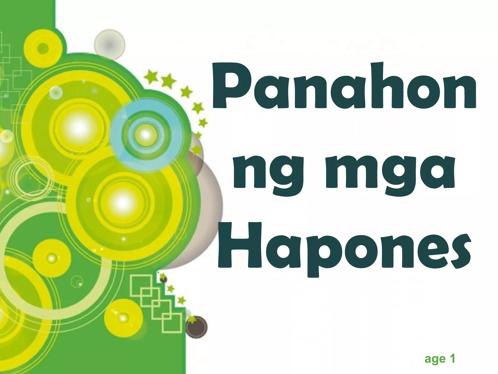 Panahon ng Hapones | PPT