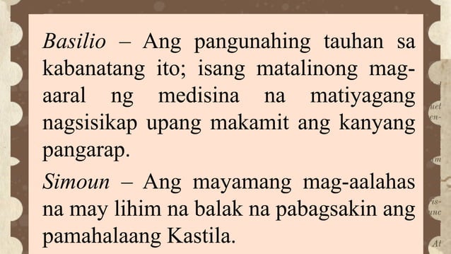 El Filibusterismo Pag-uulat Kabanata 6: Si Basilio.pptx