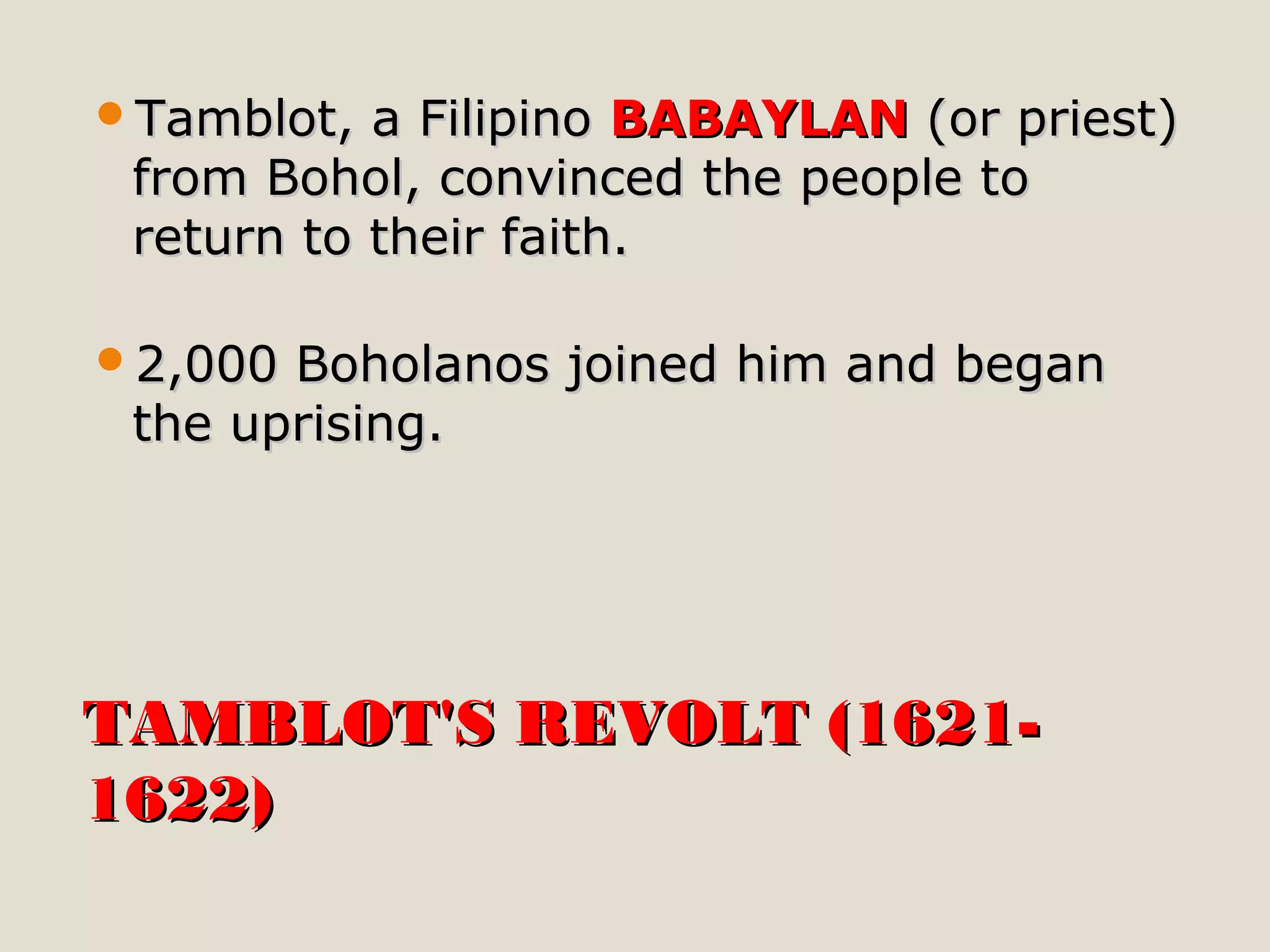 Filipino revolts | PPT