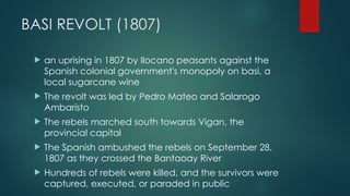 Early Revolts and Resistance during Spanish Period | PPTX