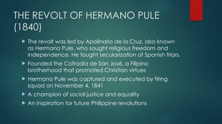 Early Revolts and Resistance during Spanish Period | PPTX