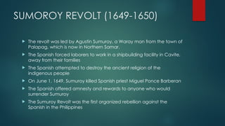 Early Revolts and Resistance during Spanish Period | PPTX