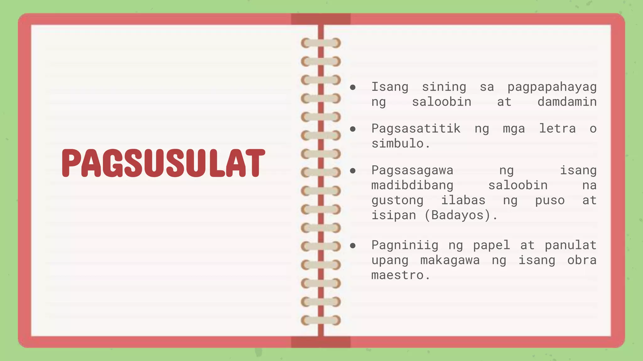 FILIPINO SA PILING LARANGAN: PAGSUSULAT | PPTX
