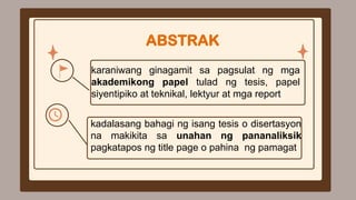 FILIPINO SA PILING LARANGAN (ABSTRAK at SINOPSIS).pptx