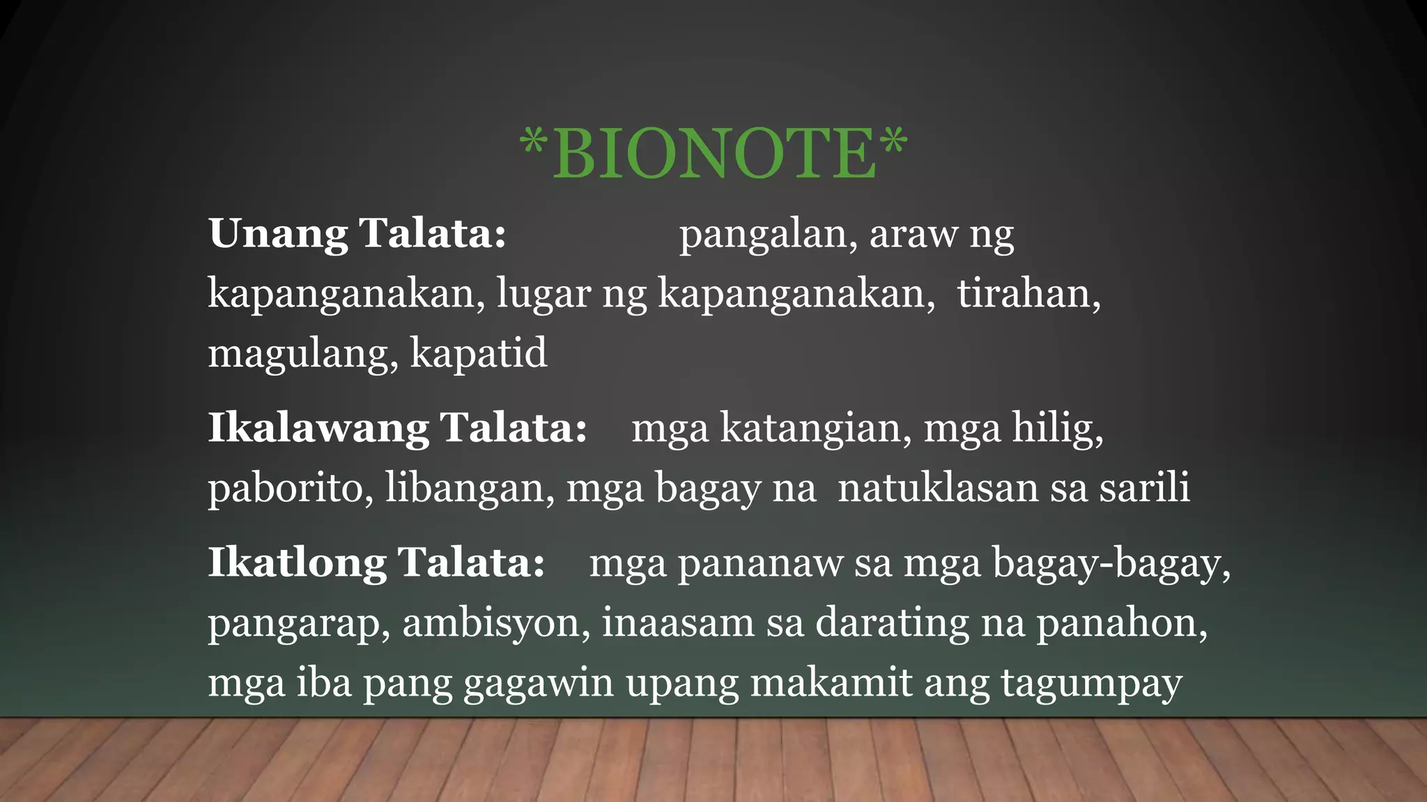 FILIPINO SA PILING LARANGAN (AKADEMIK)- BIONOTE.pptx