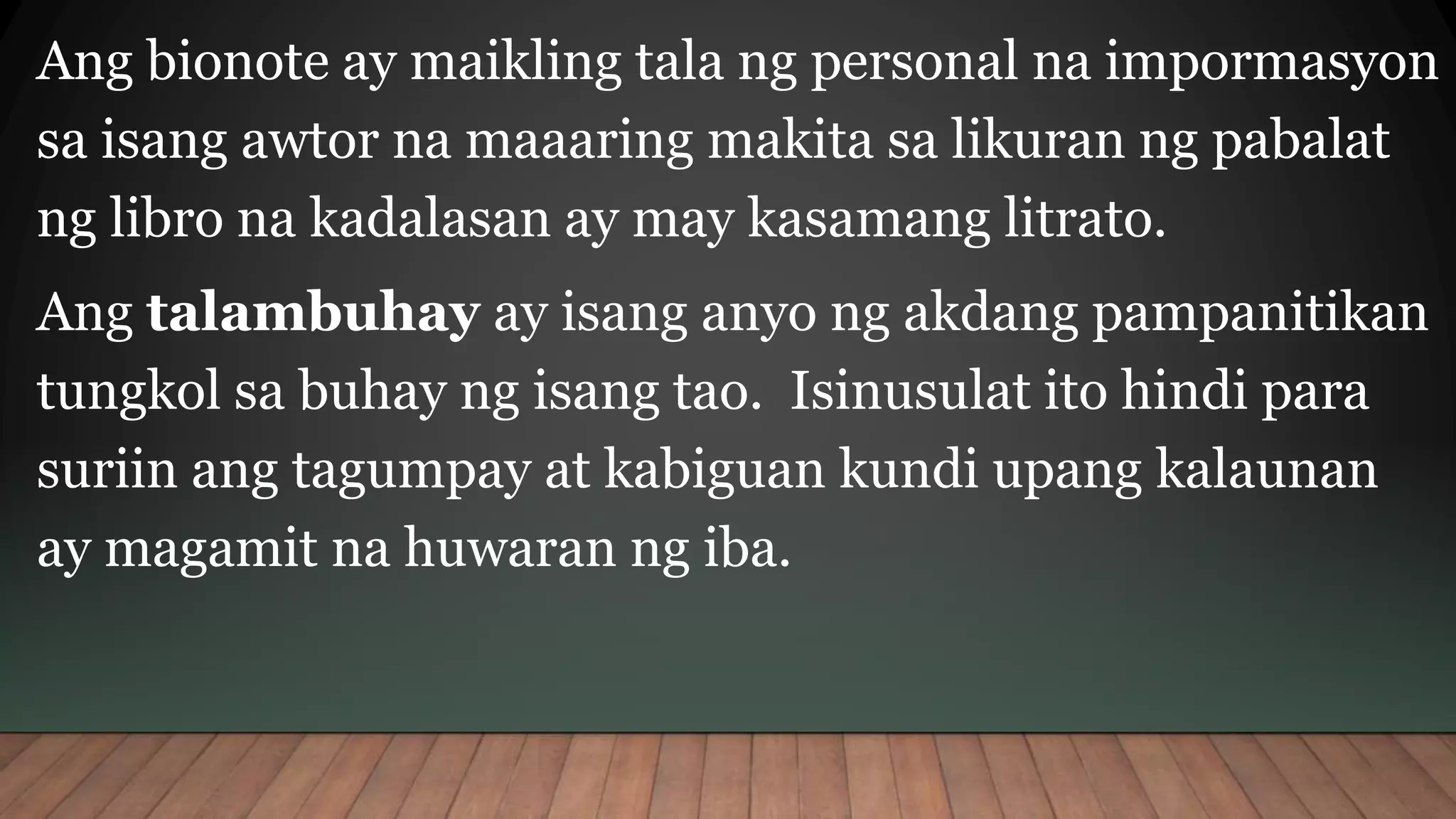 FILIPINO SA PILING LARANGAN (AKADEMIK)- BIONOTE.pptx