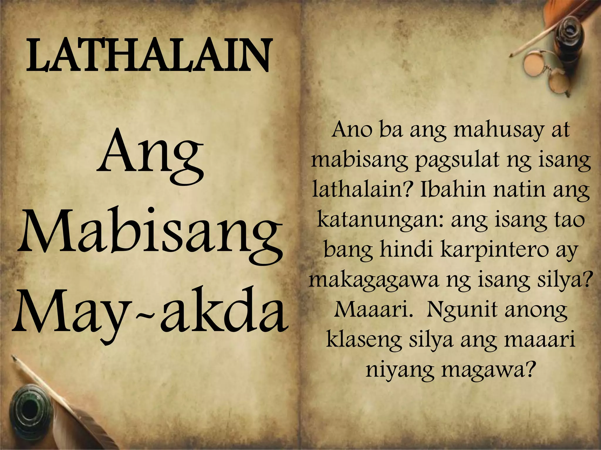 Filipino Writing 101 | PPTX