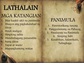 Filipino Writing 101 | PPTX