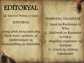 Filipino Writing 101 | PPTX