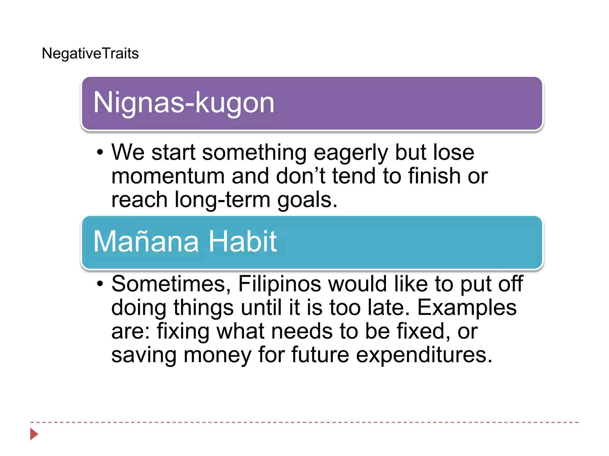 Filipino traits and characteristics | PPTX