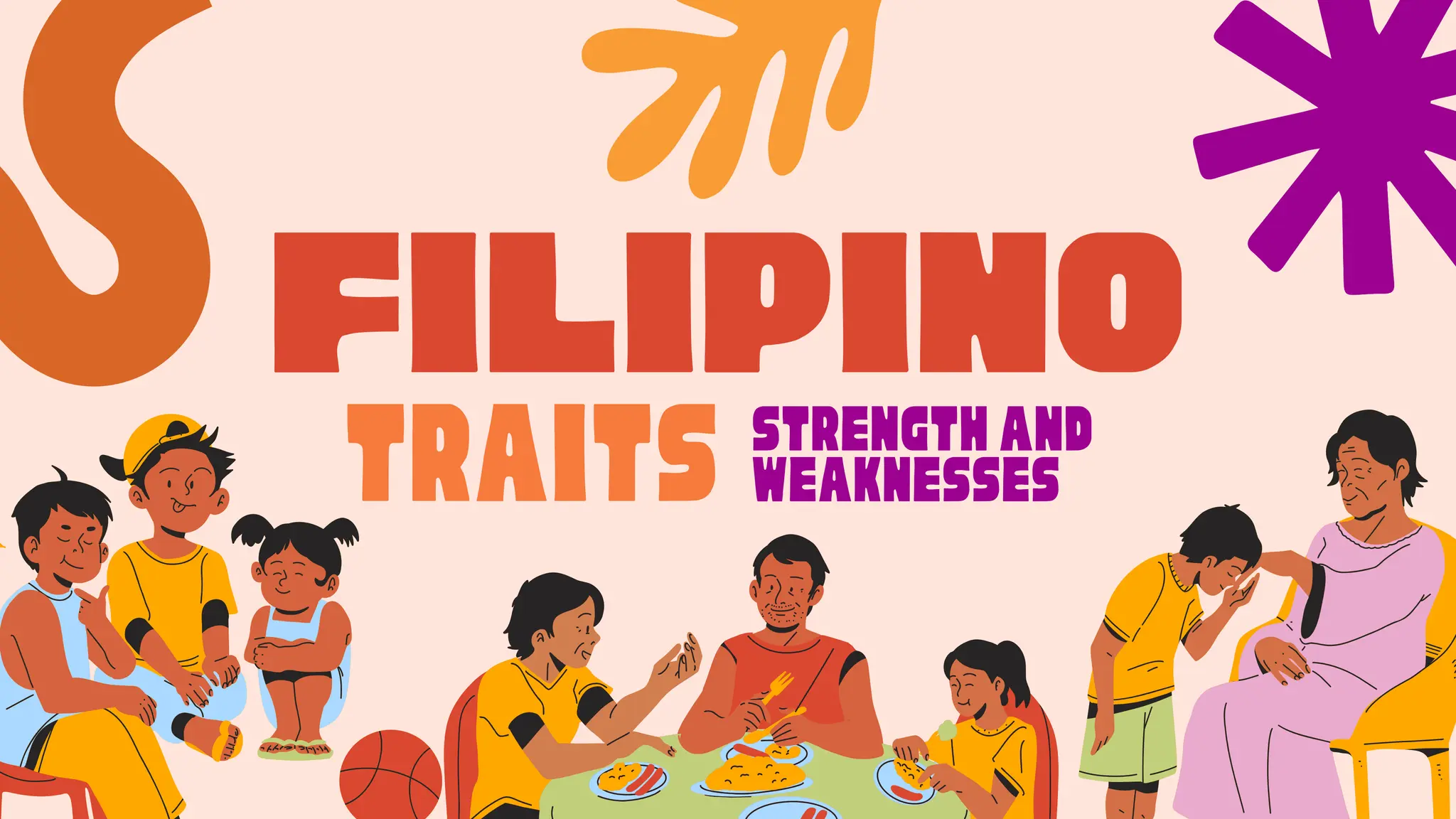 Filipino Traits Strengths and Weaknesses Presentation in Orange and ...