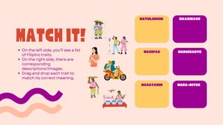 Filipino Traits Strengths and Weaknesses Presentation in Orange and ...