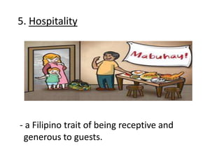 Filipino Hospitality Culture Cartoon