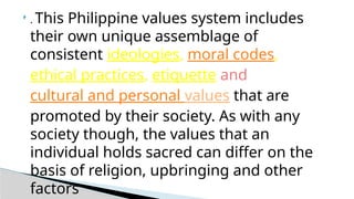 Models of the Filipino valuesdawdaadasda | PPTX