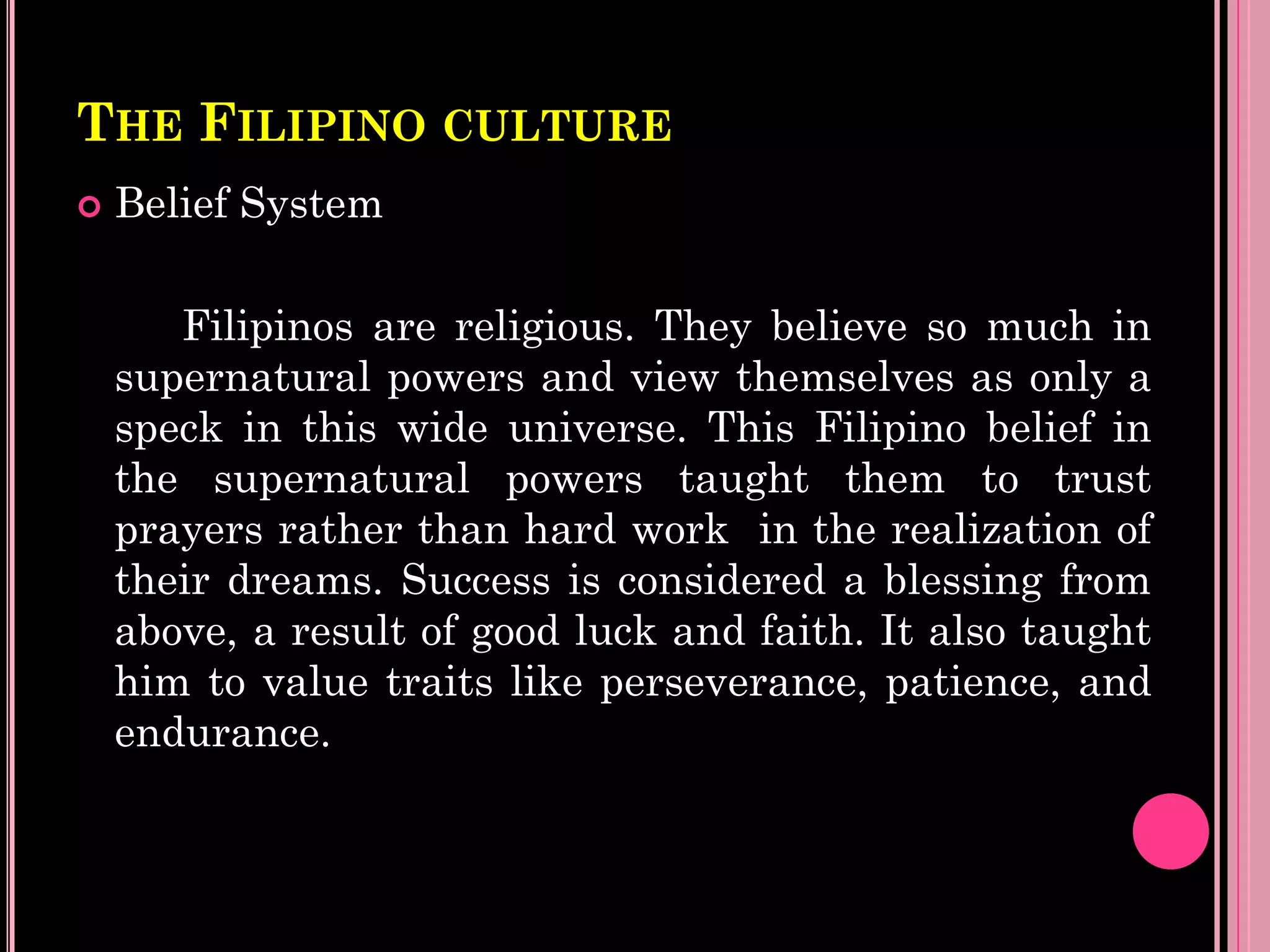 Filipino values and culture | PPTX