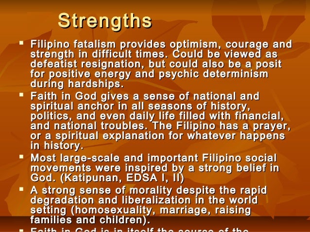Filipino values as cultural products