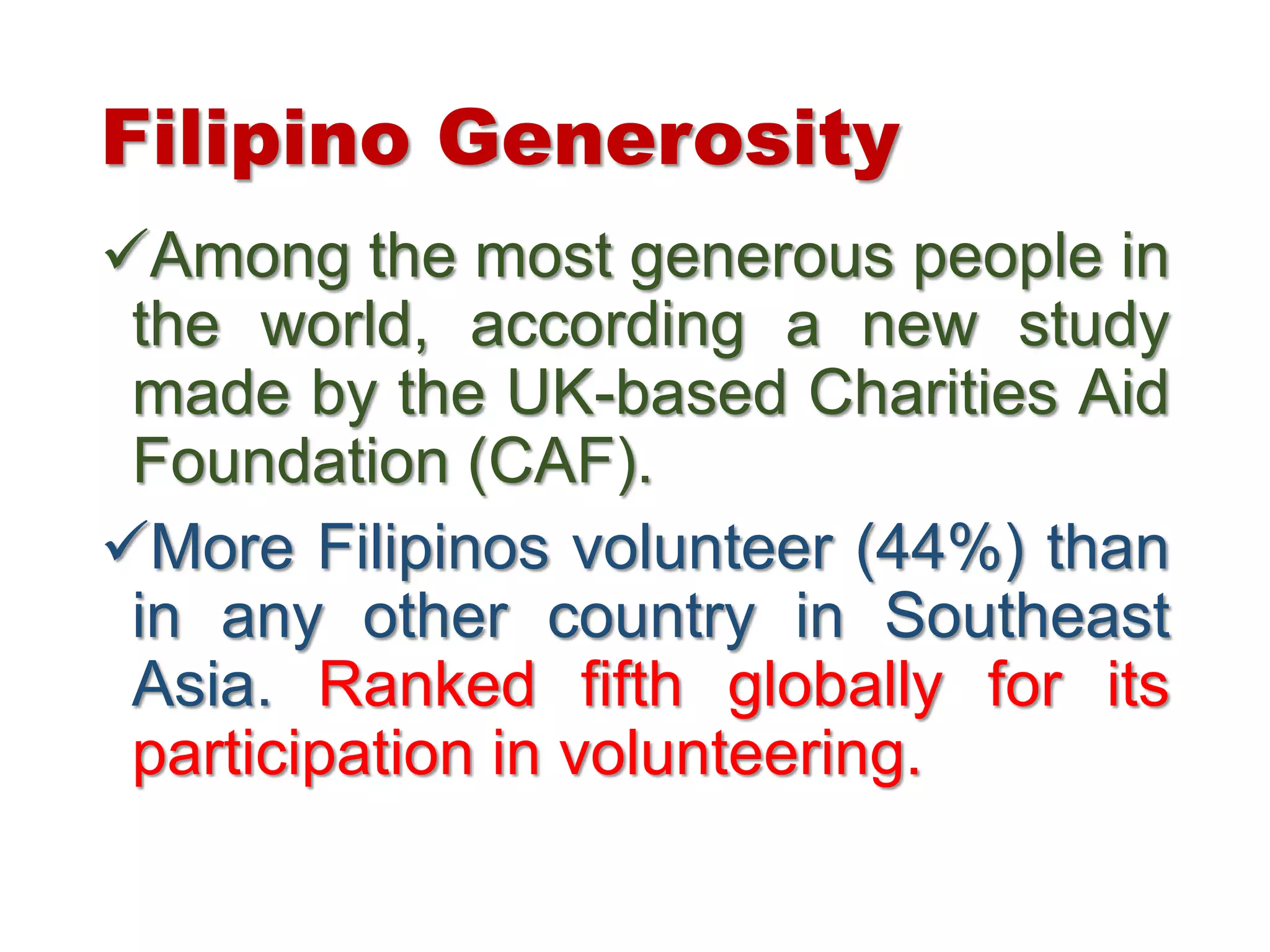 Filipino values series generosity | PPTX