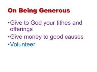 Filipino values series generosity | PPTX