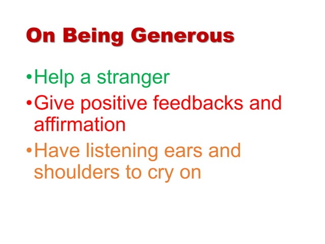 Filipino values series generosity | PPT