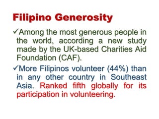 Filipino values series generosity | PPTX