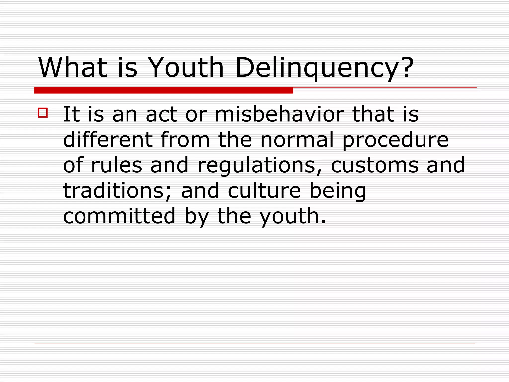Filipino youth delinquency | PPT