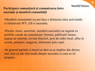 Octavian Filip, Model dezvoltare comunitara World Vision | PPT