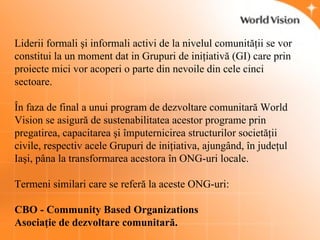 Octavian Filip, Model dezvoltare comunitara World Vision | PPT