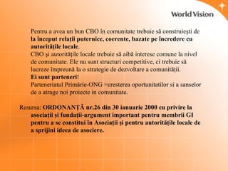 Octavian Filip, Model dezvoltare comunitara World Vision | PPT