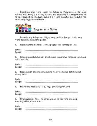 Filipno 6 dlp 16 pagbibigay ng sanhi at bunga | PDF