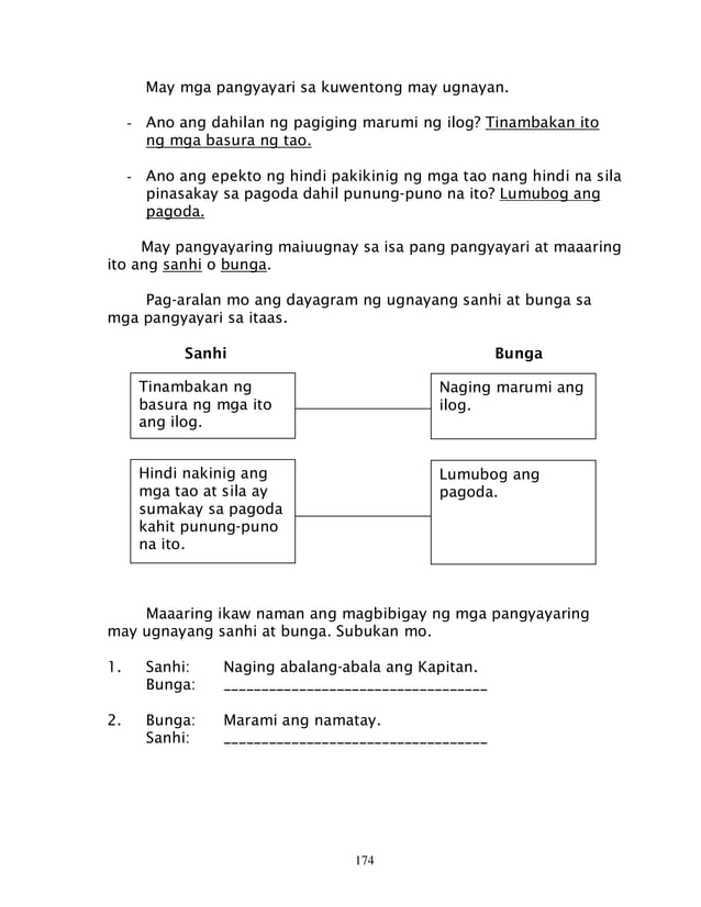 Filipno 6 dlp 16 pagbibigay ng sanhi at bunga | PDF