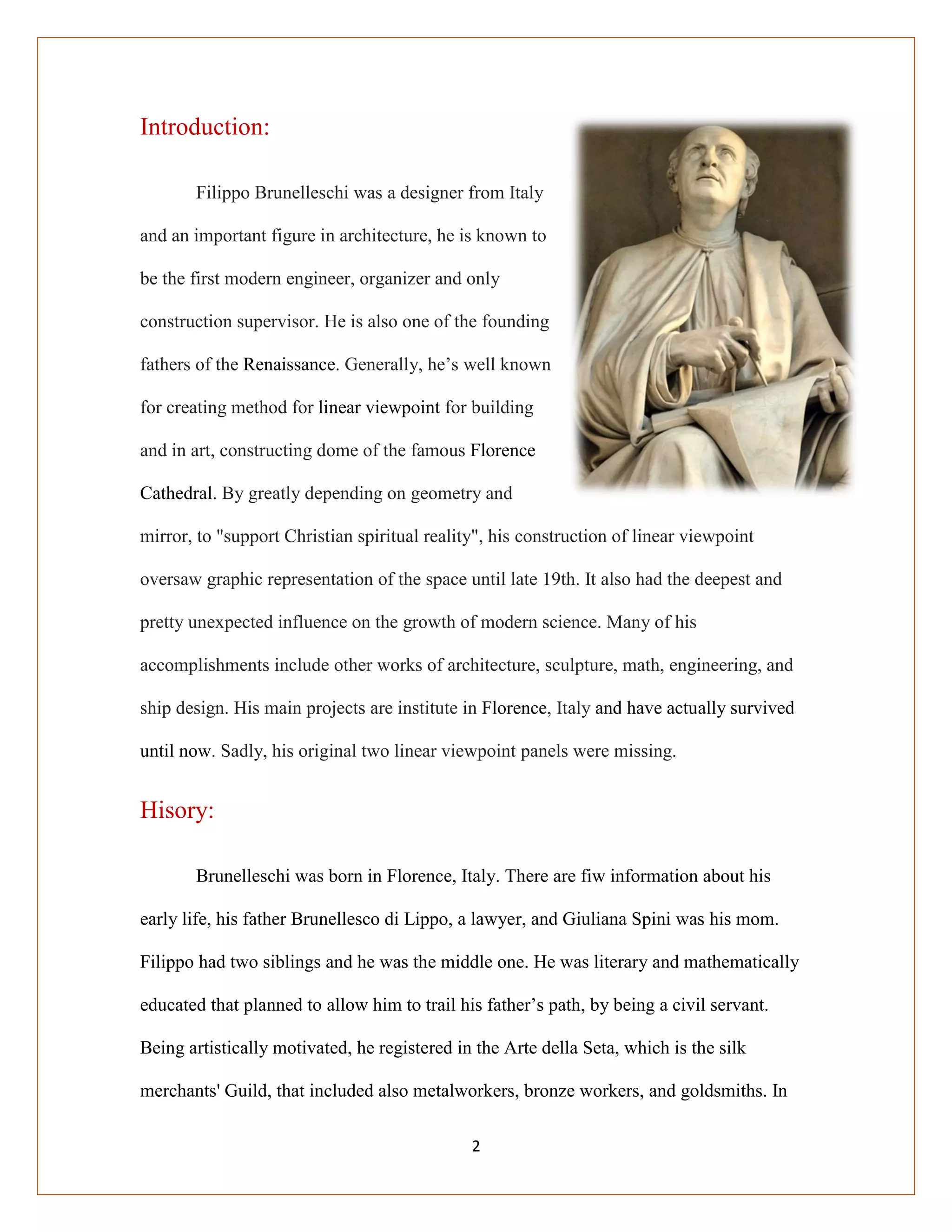Filippo brunelleschi | PDF