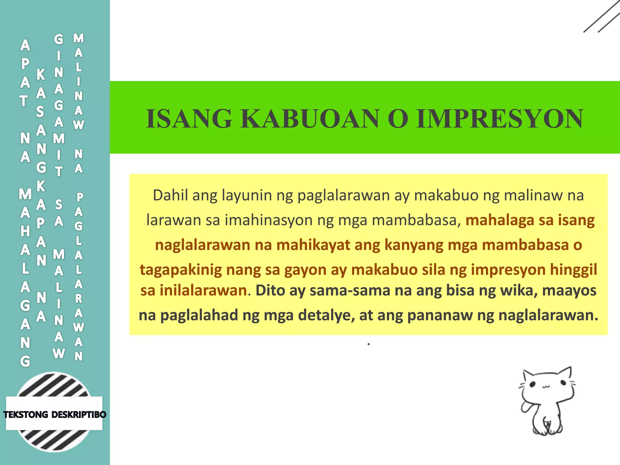 TEKSTONG DESKRIPTIBO - FILIPINO | PPTX
