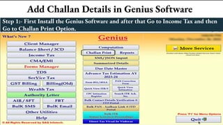 Complete Form 29C and Challan Details with Genius Software | PPT