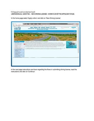 Fill form for Driving License | PPTX