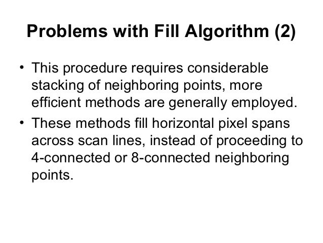 Fill area algorithms