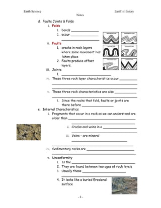 Filled in notes | DOC | Geology | Science